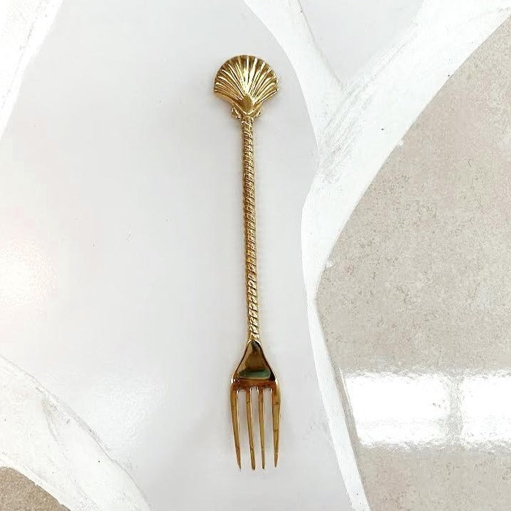 Black Salt - Brass Shell Fork – Dear Blackbird Boutique