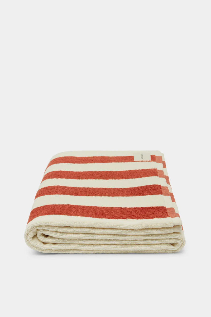Assembly Label - Cotton Stripe Beach Towel (Papaya/Cream) – Dear ...