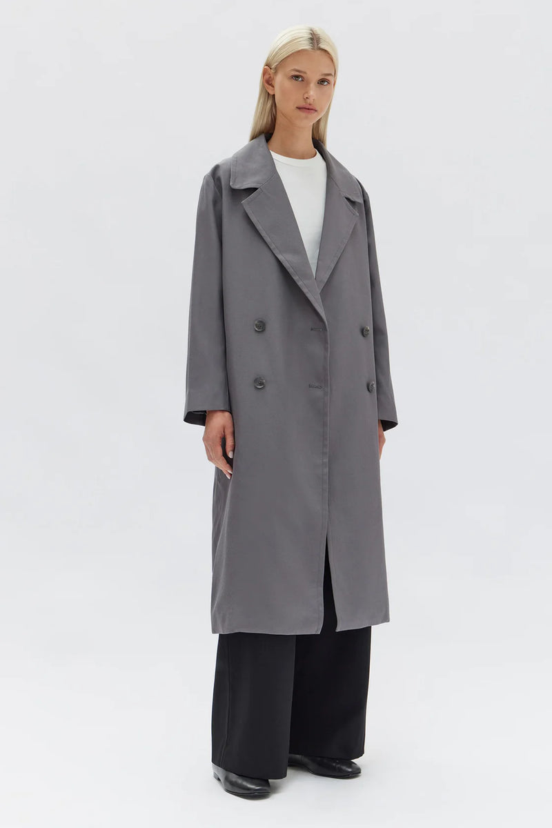 Assembly label Kirby Twill Trench - Dark Ash – Dear Blackbird Boutique