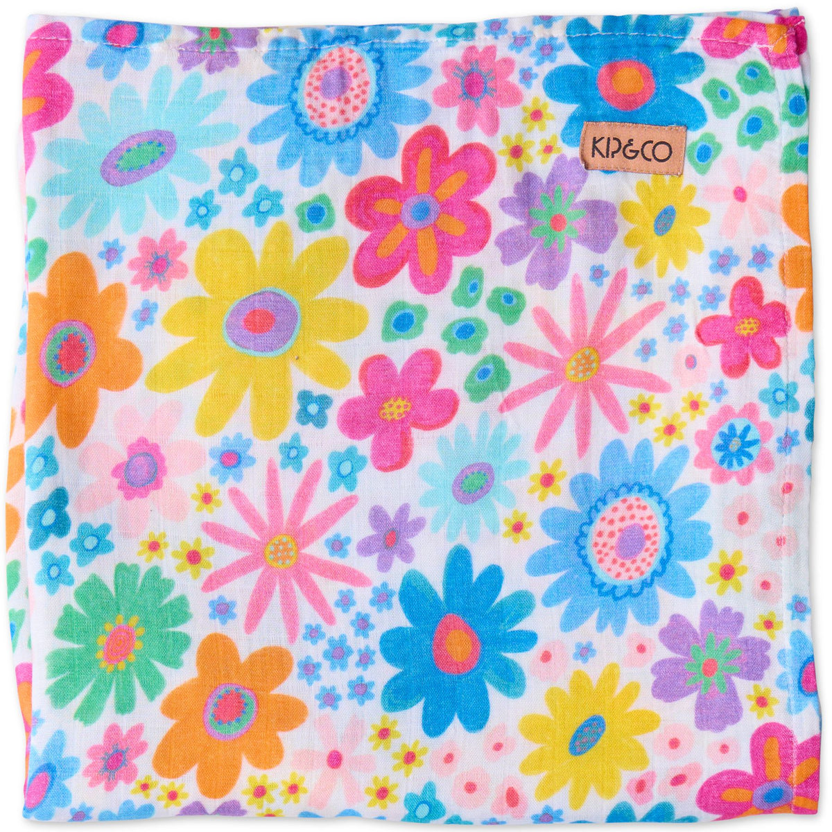 Kip & Co - Bamboo Swaddle (Rainbow Flowers) – Dear Blackbird Boutique
