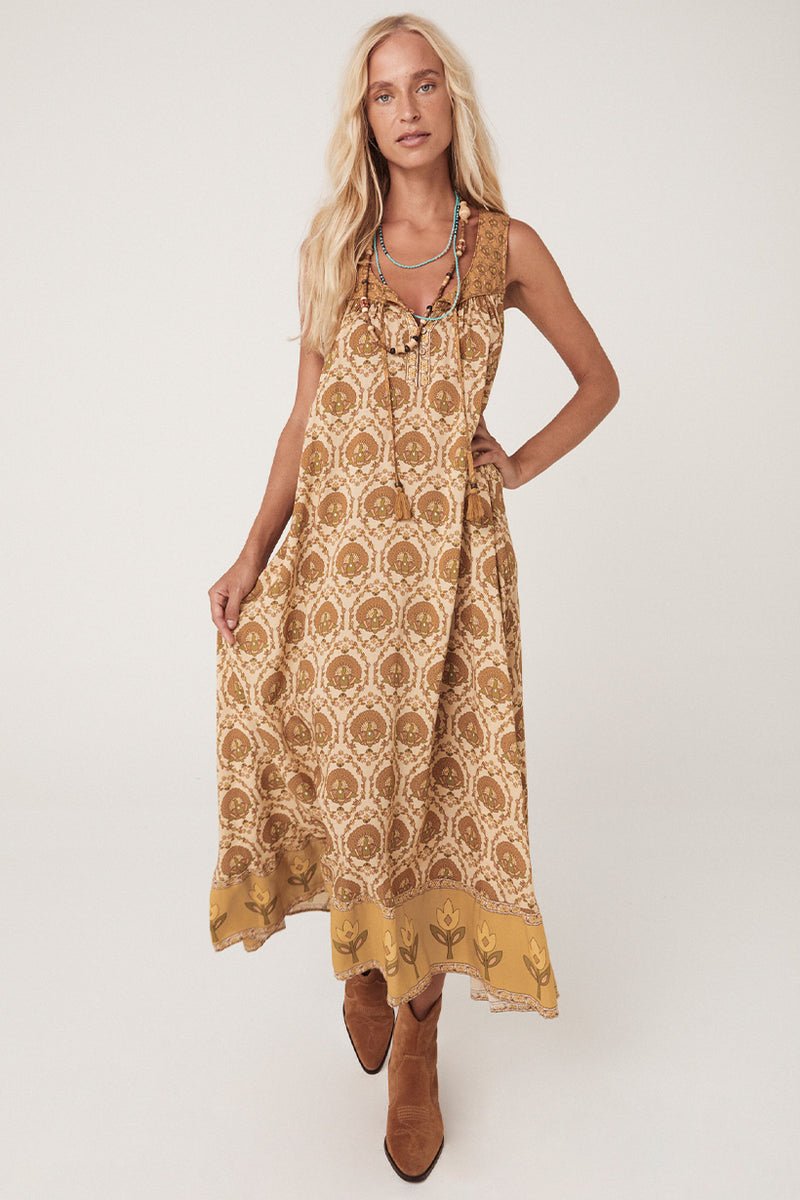 Spell Château Maxi Sundress - Champagne – Dear Blackbird Boutique