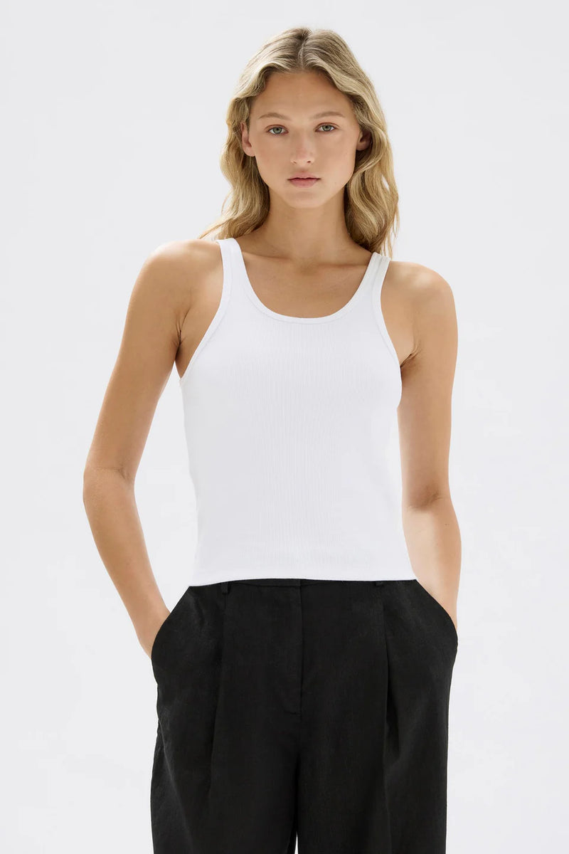 Assembly Label - Drew Rib Tank (White) – Dear Blackbird Boutique