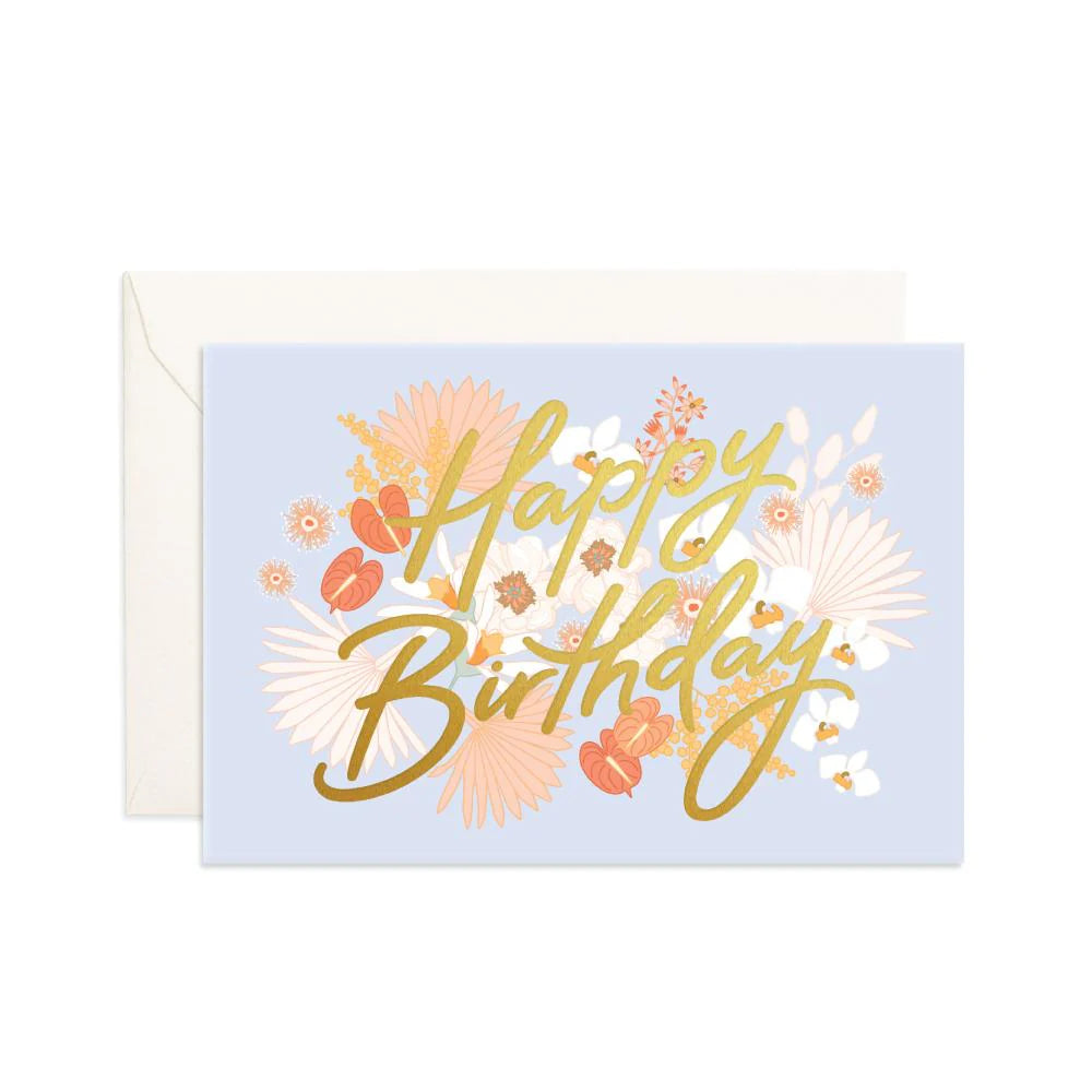 Fox & Fallow - Happy Birthday Floribunda Mini Greeting Card – Dear ...