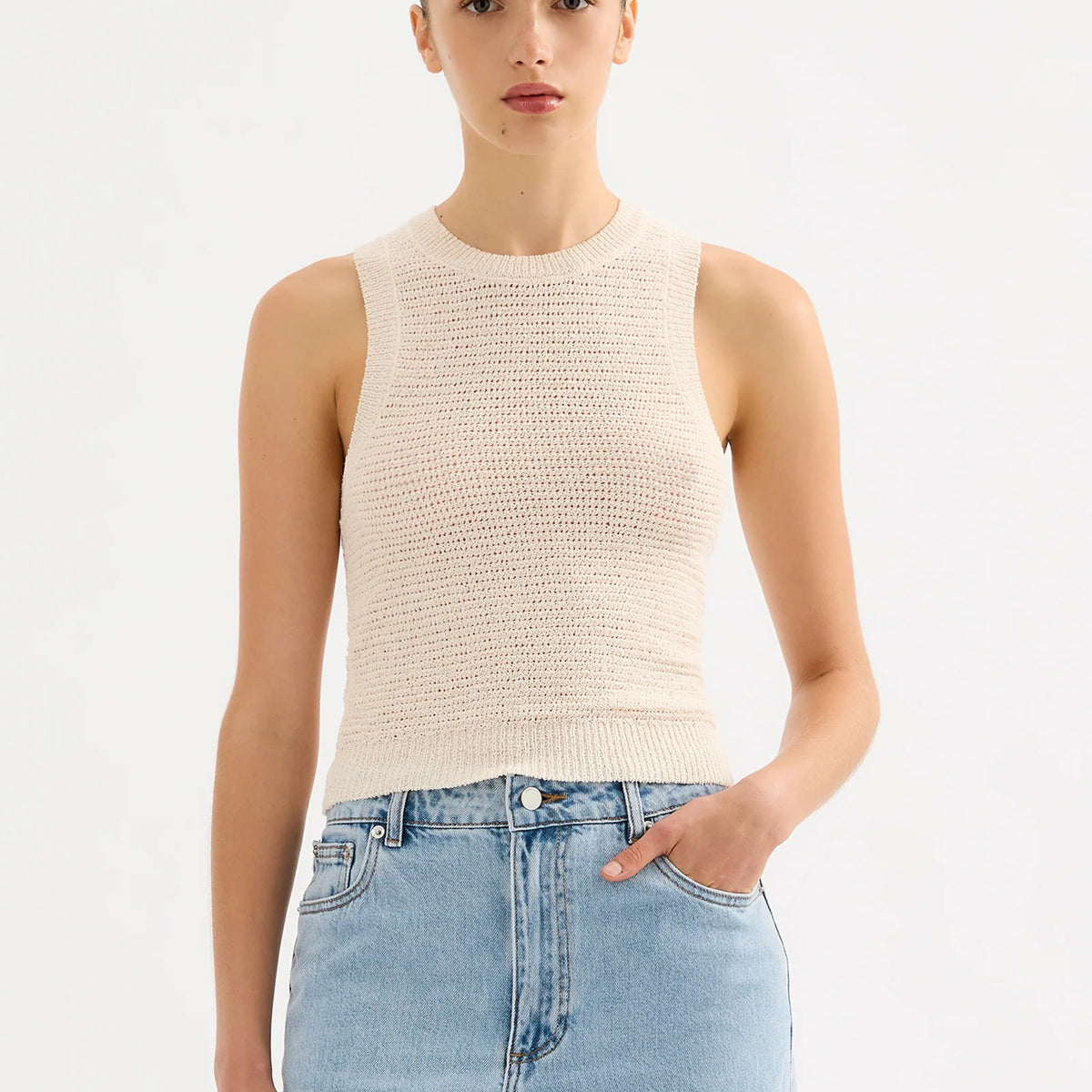 Nude Lucy - Ember Knit Tank (Cream) – Dear Blackbird Boutique