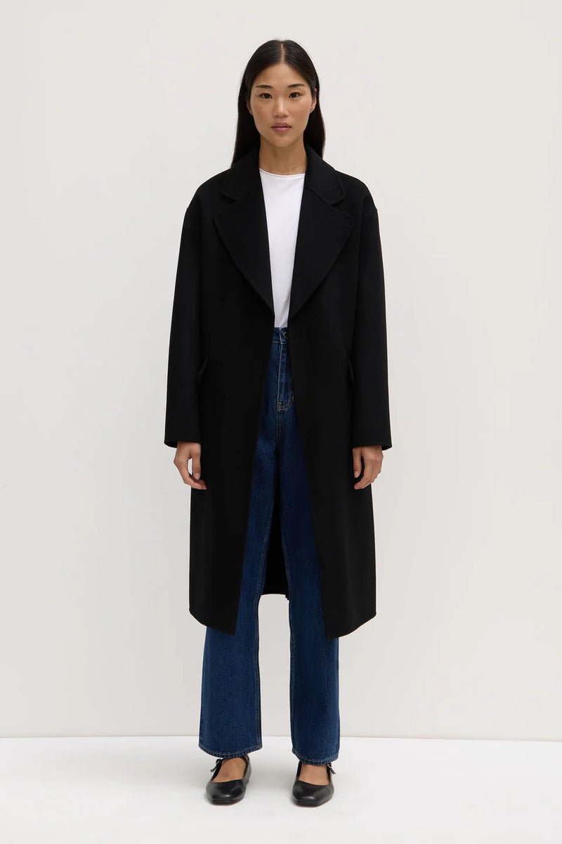 Assembly Label - Sadie Single Breasted Wool Coat (Black) – Dear ...